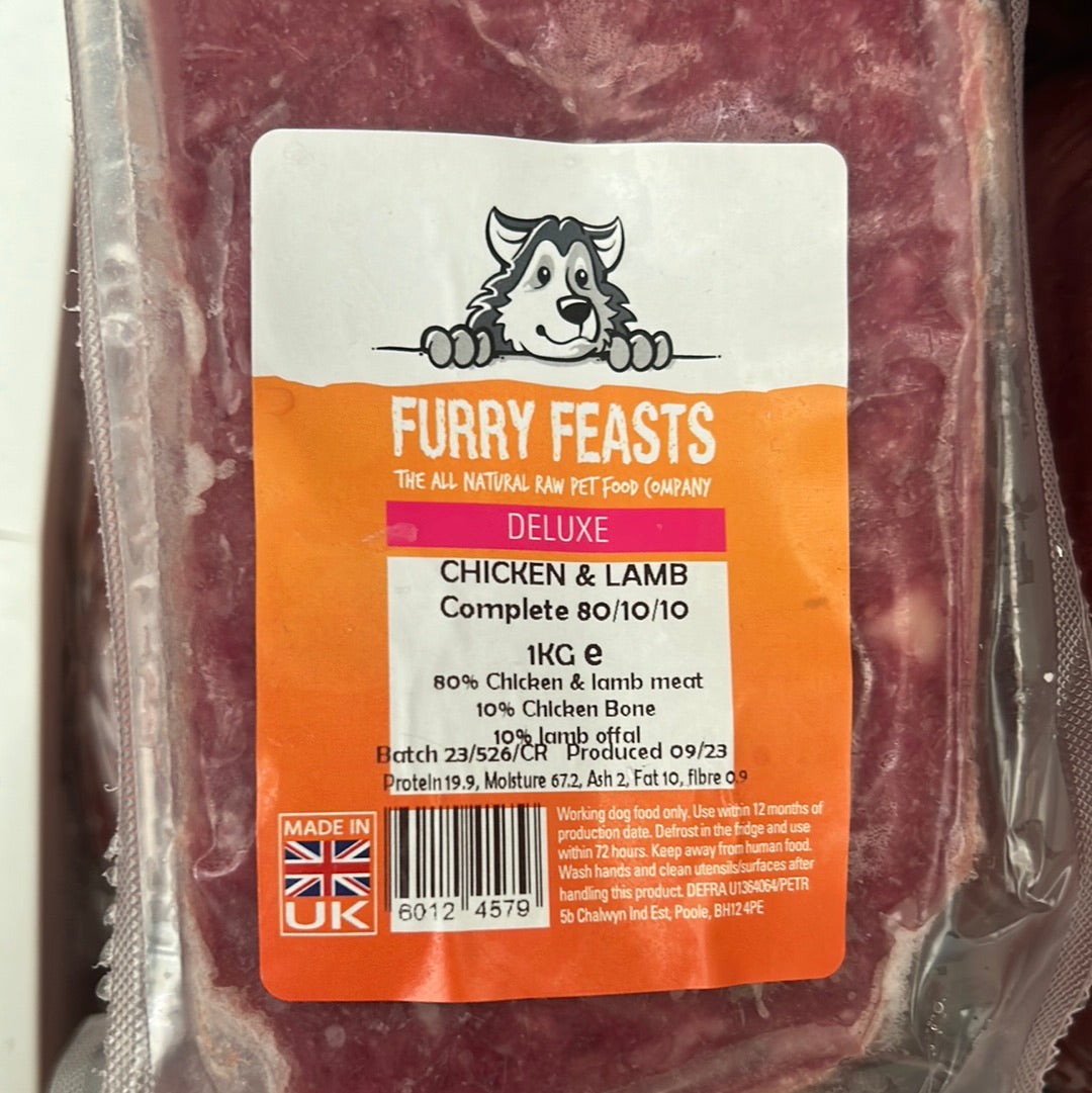Furry Feasts Chicken & Lamb 80/10/10 500g Pet Product | Rhea's Raw ...